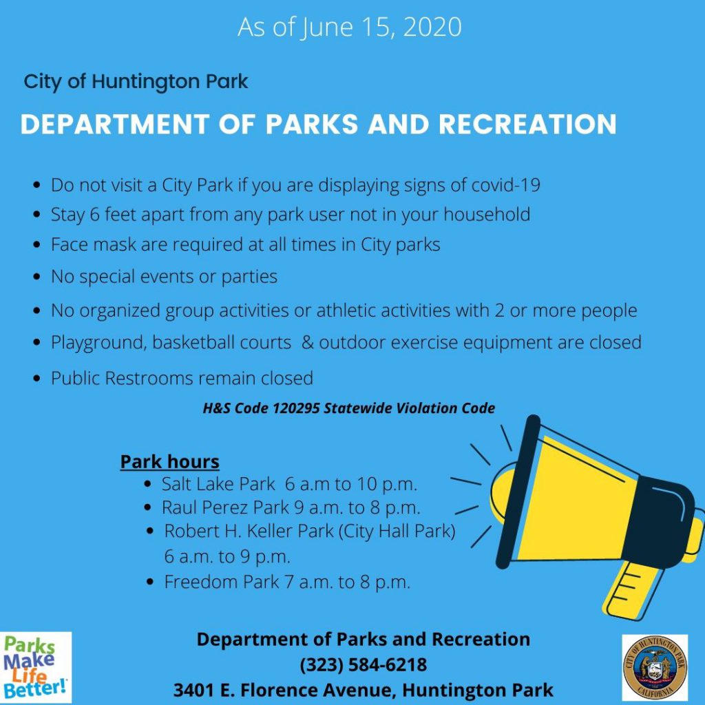 Park Rules Huntington Park Police Department Park Rules Huntington Park Police Department